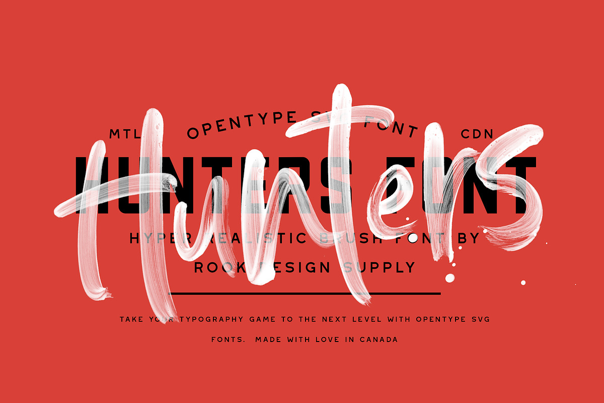 Hunters Opentype SVG Font, a Font by Greg Nicholls