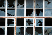 Broken windows of old building featuring window, broken, and old, an ...