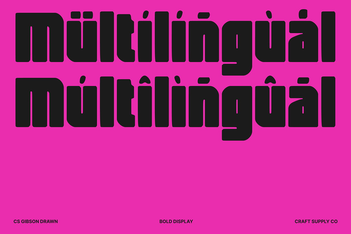 CS Gibson Drawn–Bold Modern Sans Serif