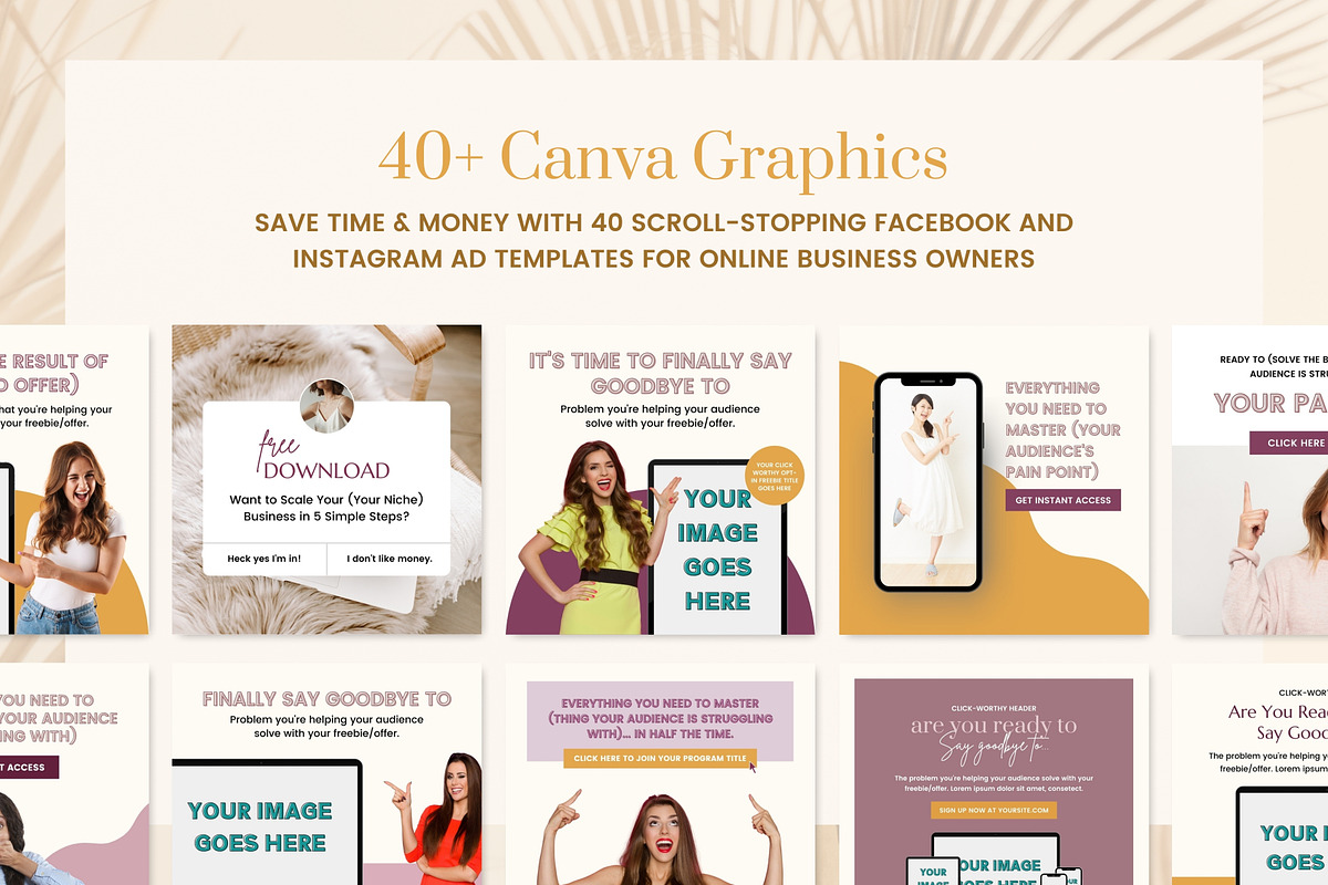 40 Facebook & Instagram Ad Templates, a Social Media Template by Fallon ...