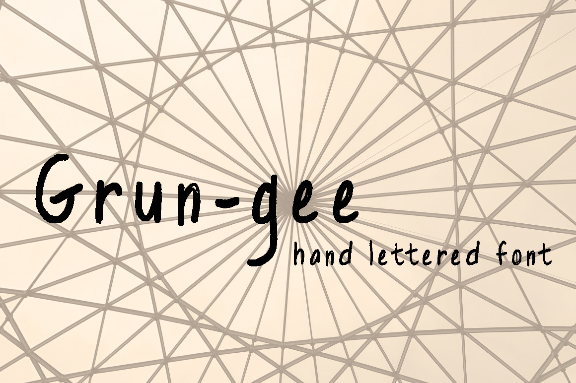 Grun-gee hand lettered font, a Font by Emjwalker