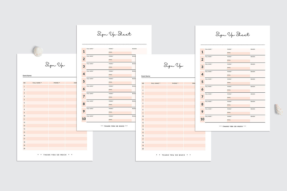 Event Sign Up Canva Sheet