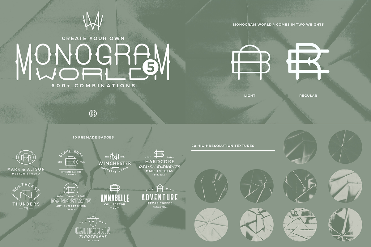 Monogram World Bundle-Monogram Font, a Font by Headfonts