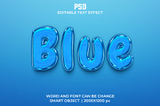Blue 3d Editable Psd Text Effect | Layer Styles ~ Creative Market