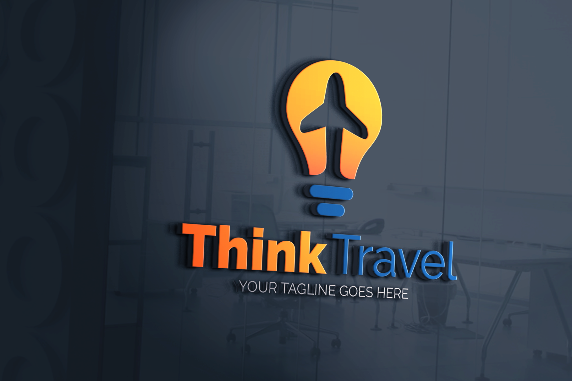 Think Travel Logo, a Branding & Logo Template by REDVY CREATIVE