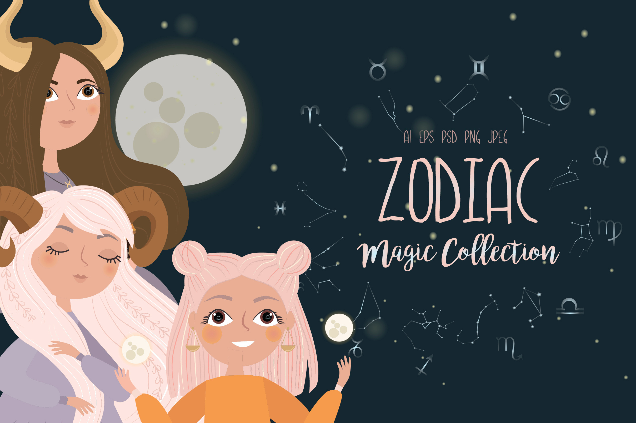 Zodiac. Magic Collection, a Person Illustration by Mio Buono