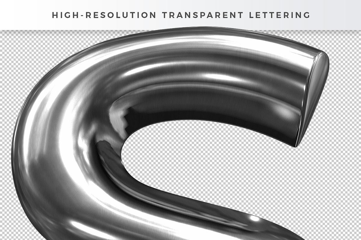 3D Metal Lettering Pack, an Object Graphic by DesignerCandies