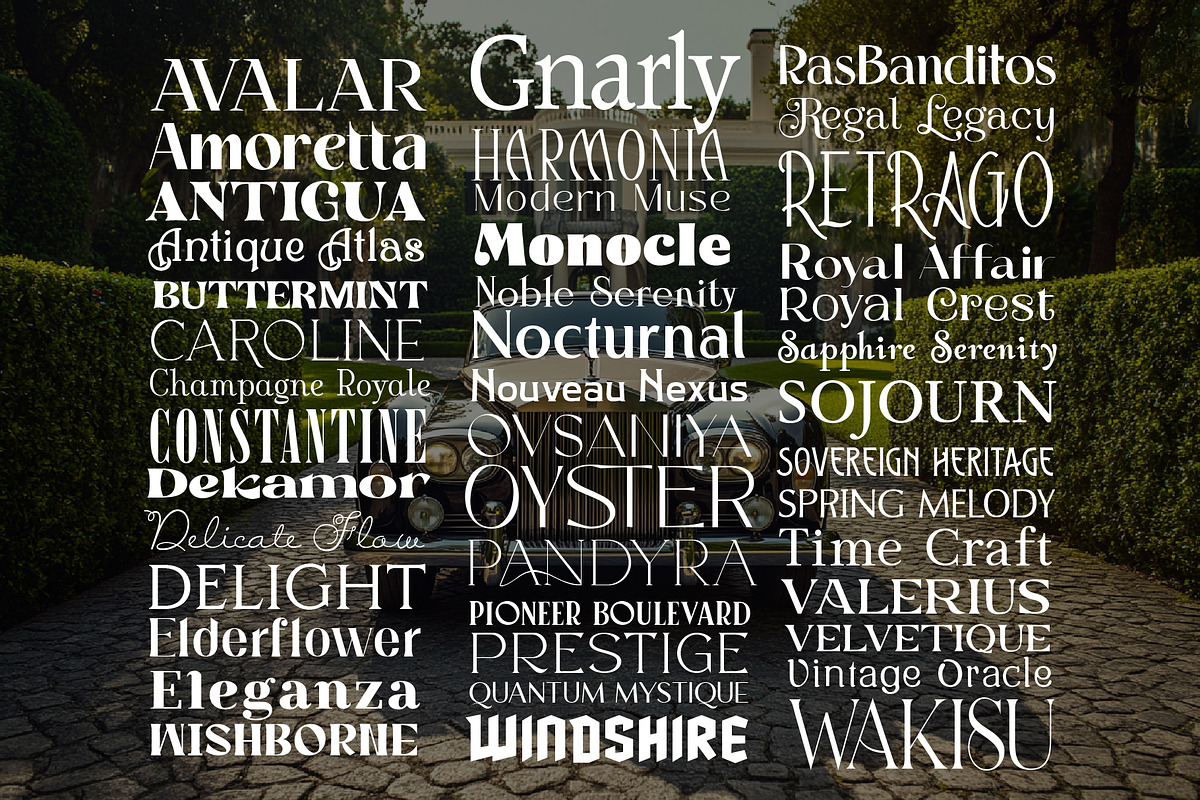 Old Money Aesthetic Font Bundle, a Serif Font by HipFonts