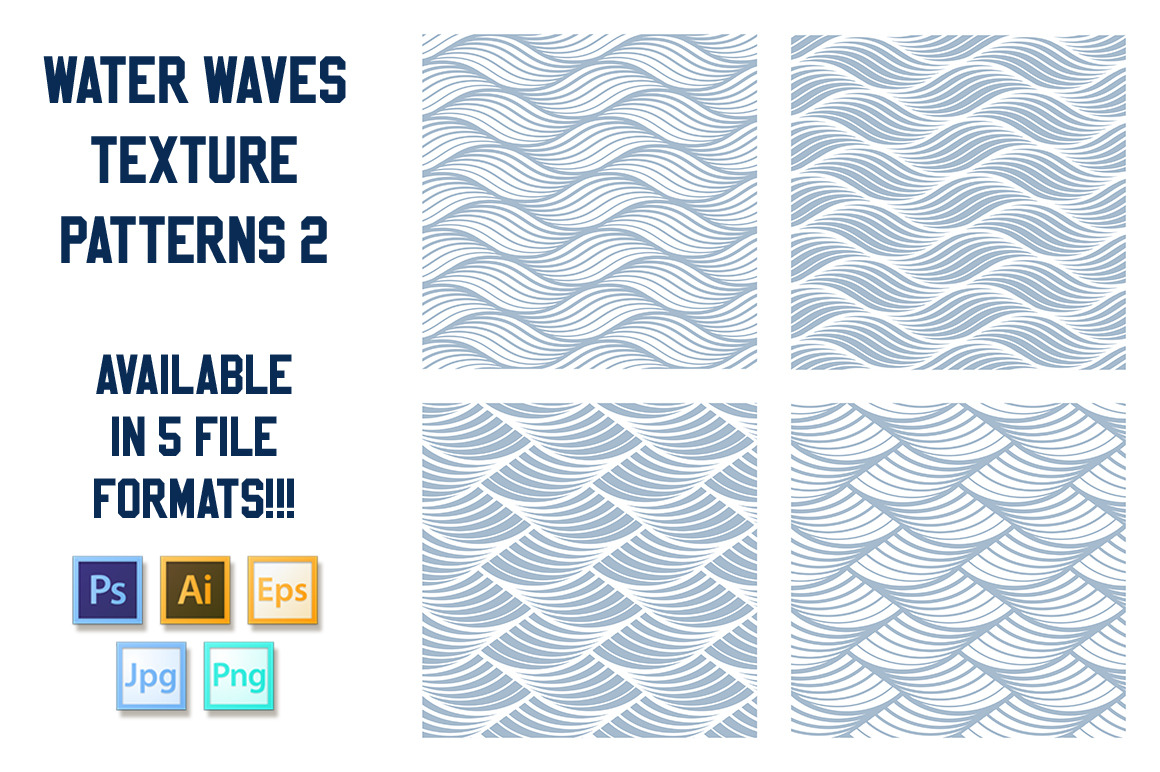 Water Waves Texture Patterns 2, a Texture Graphic by Pingebat