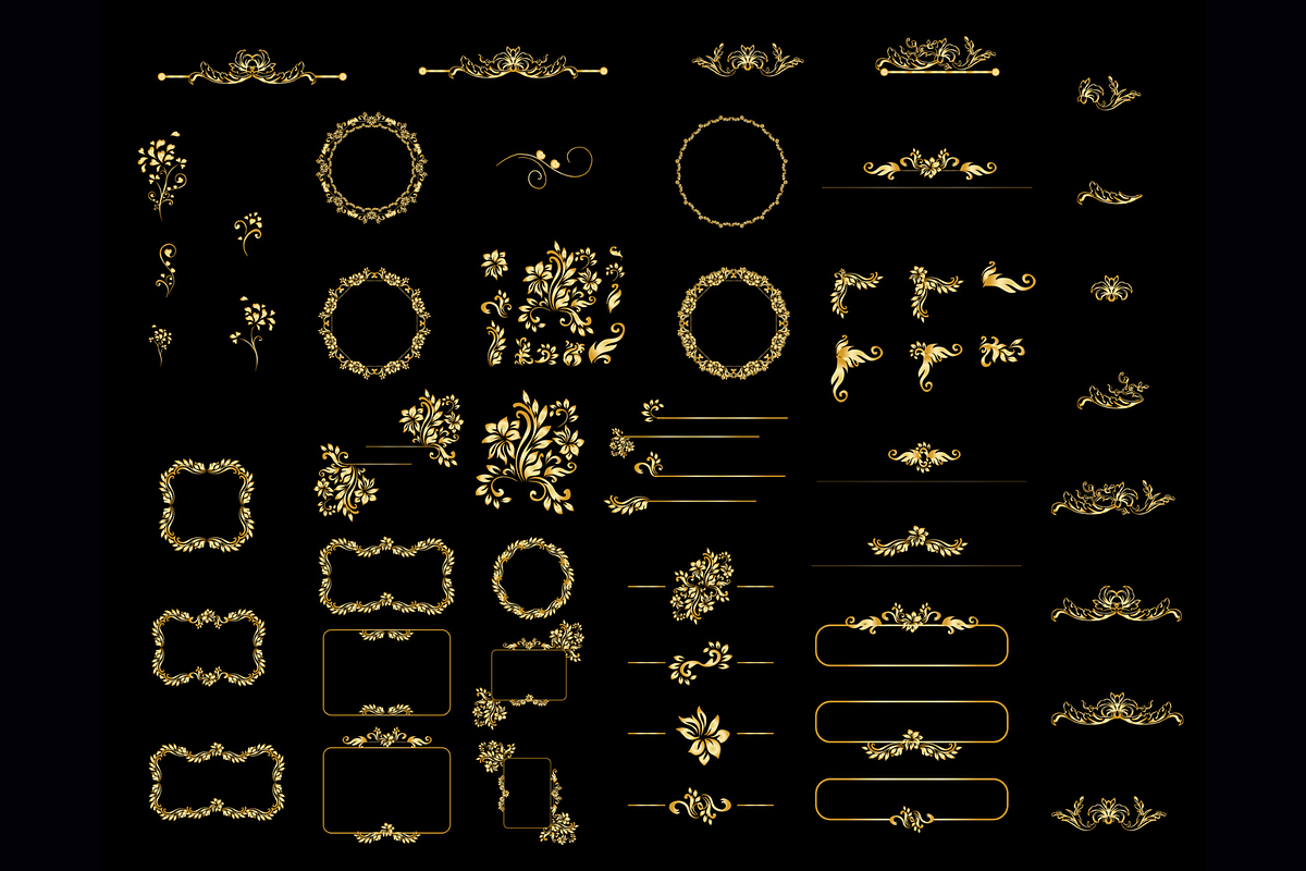 +200 Mega Bundle frames and borders, a Decorative Illustration by ...