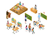 Isometric school. Children and, a Graphic by Valerie Bodnar