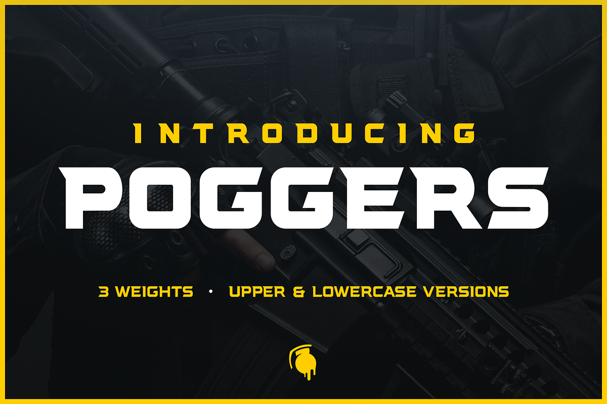 Poggers Font by Creative Grenade, a Sans Serif Font by Creative Grenade