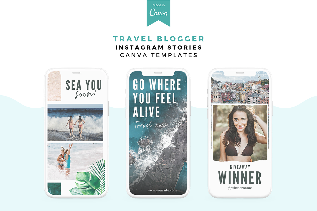 Travel Instagram Story Canva, a Templates & Theme by The Blog Creative