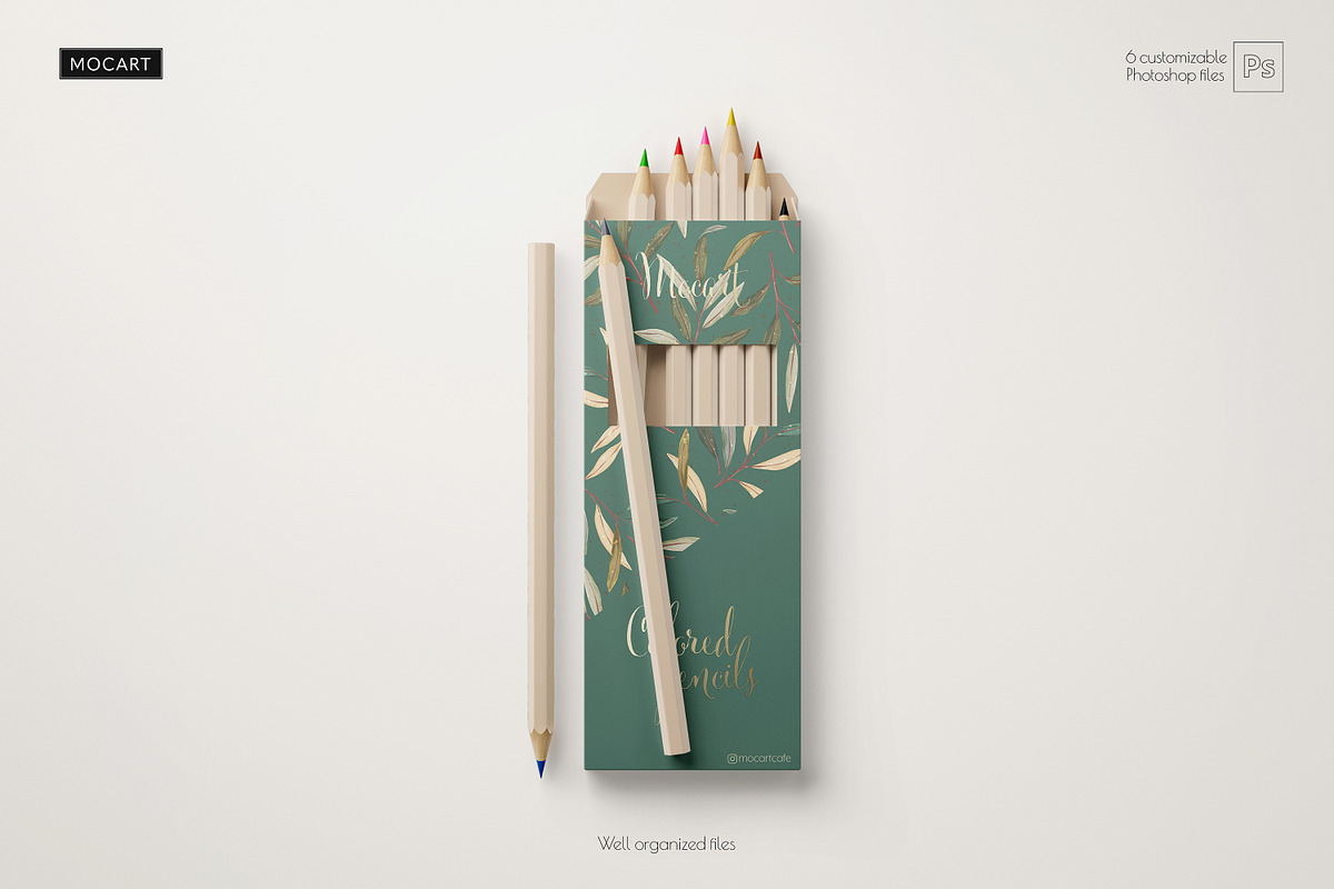 Color Pencils Mockup Set, a Pens & Pencil Mockup by Mocart | Creative ...