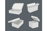 Open realistic boxes. Packages | Background Graphics ~ Creative Market