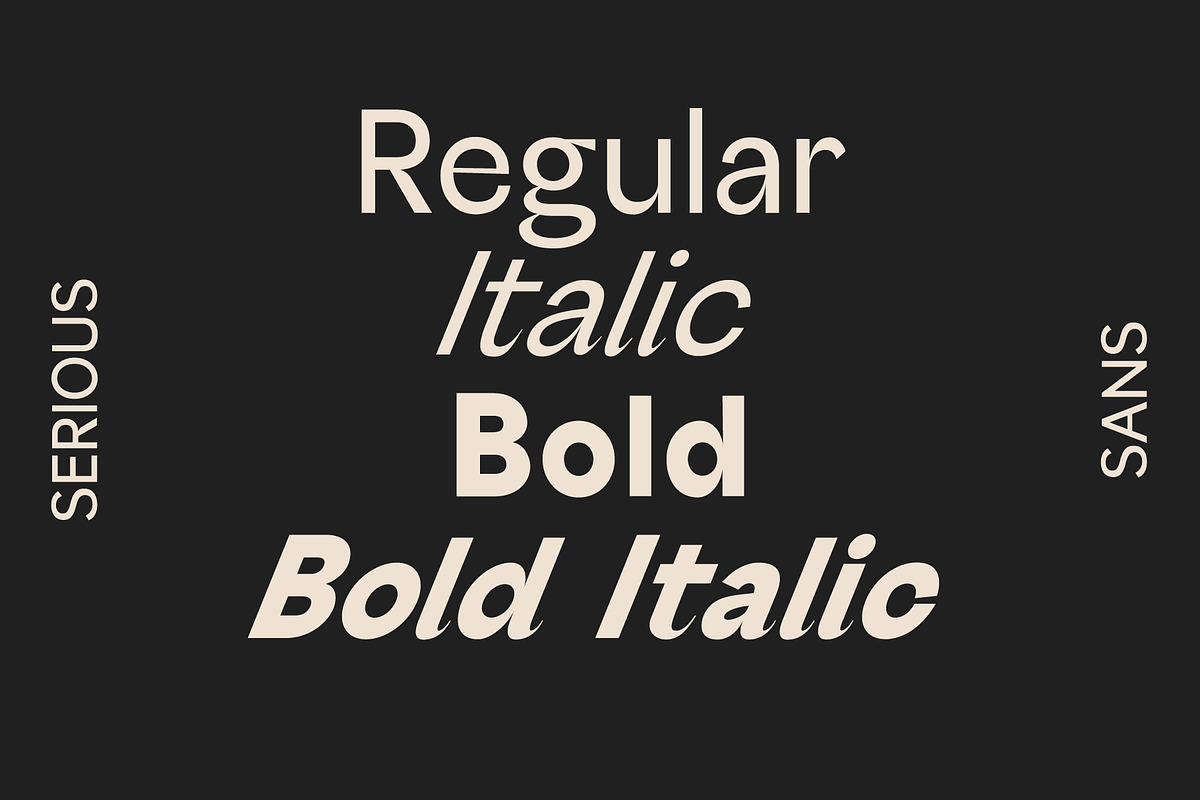 Serious Sans - Modern Typeface, a Sans Serif Font by Tropical Type