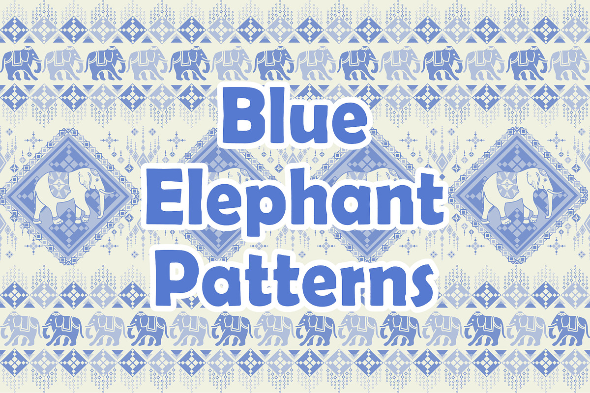 Blue Elephant pattern