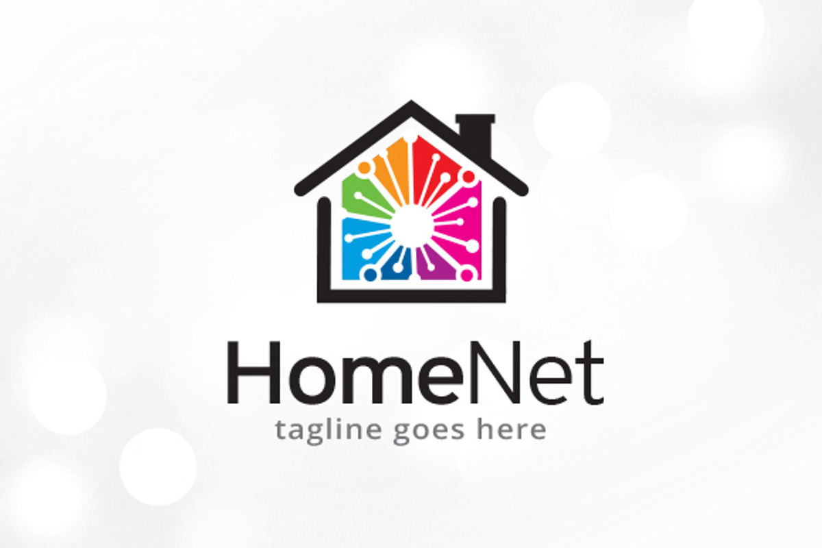 Home Network Logo Template, a Branding & Logo Template by gunaonedesign