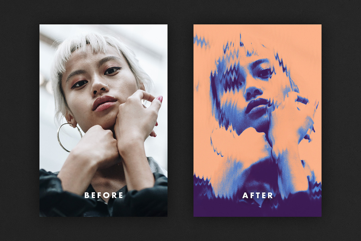 Distortion Poster Photo Effect, a Layer Style Add-On by Design Squad