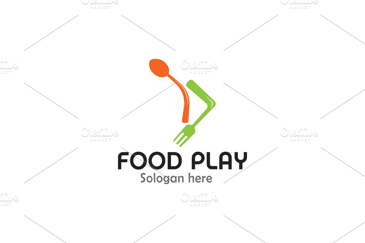 Food Play Cooking Videos Logo Design | Creative Market