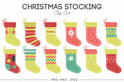 Christmas Stocking Clip Art, an Illustration by AzmariDigitals