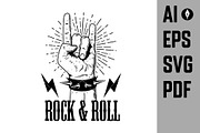 Rock and roll poster template., an Object Graphic by Vectorhight