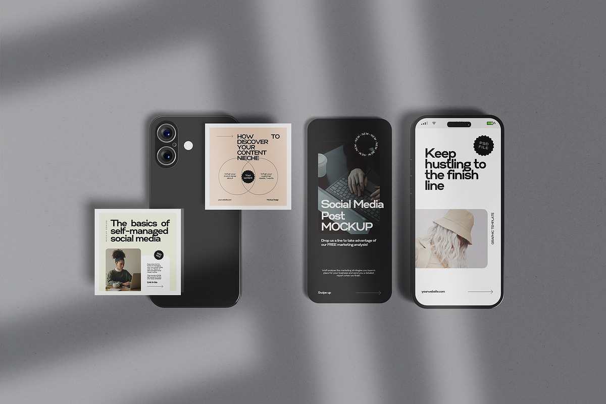 Social Media Post / Phone 16 Mockup, an iPhone Mockup by Graphic Deal