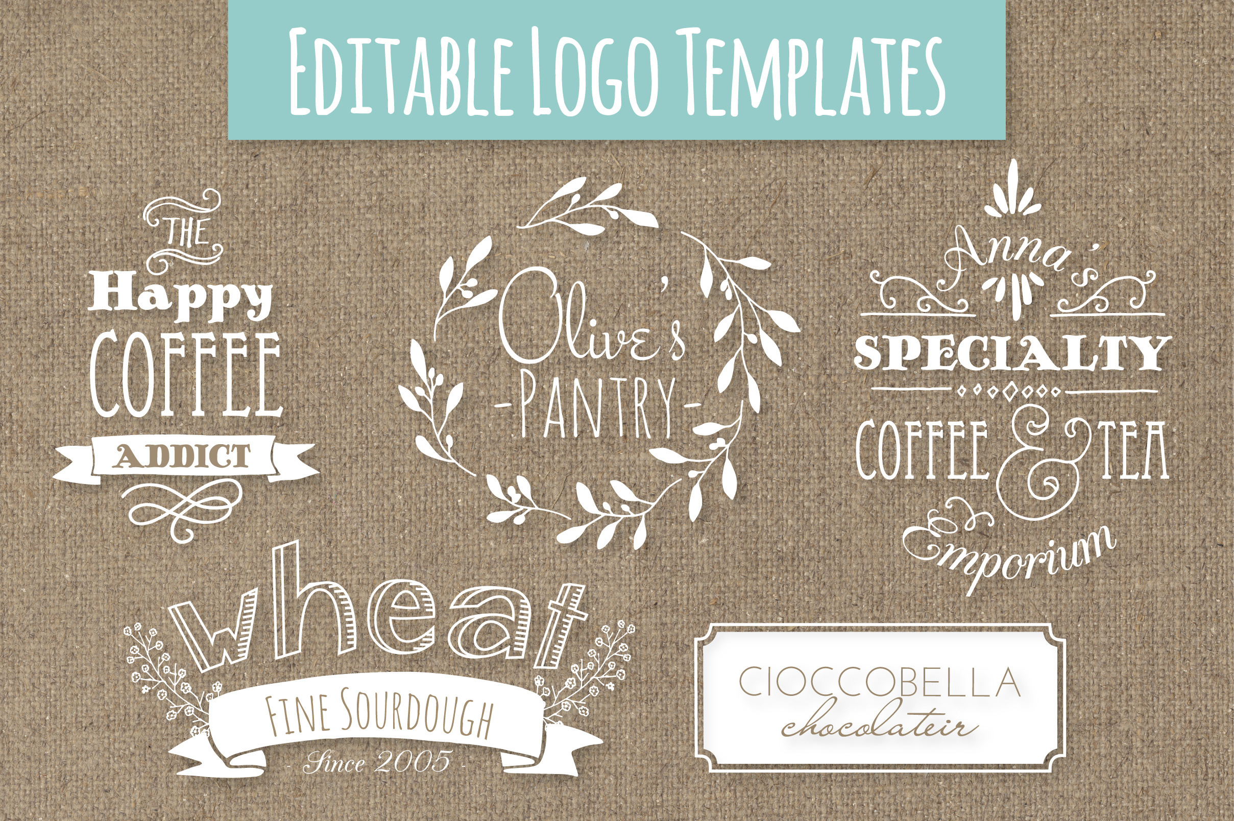 Cute Premade Logo Templates - Set 5, a Branding & Logo Template by The ...