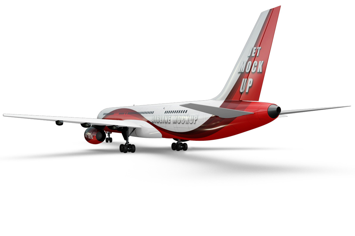 Jet Airplane Mockup, an Advertising Mockup by PixelMockup