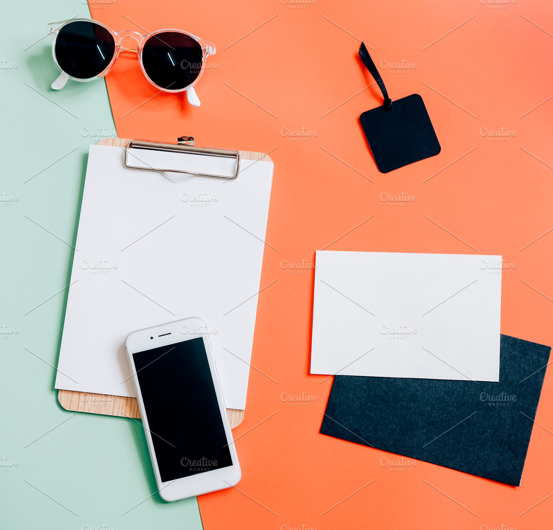 Creative flat lay design, an Abstract Photo by Nuchylee Photo