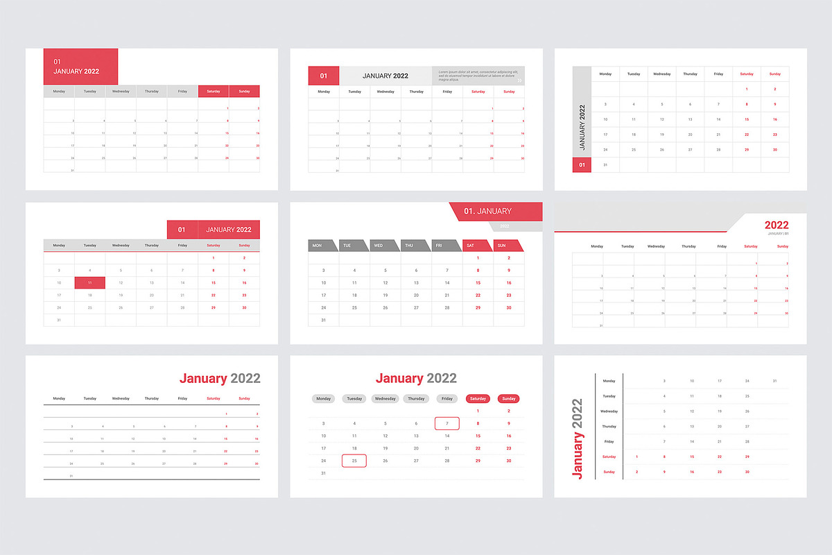 Google Slides Calendar 2022 Templates Bundle | Creative Market
