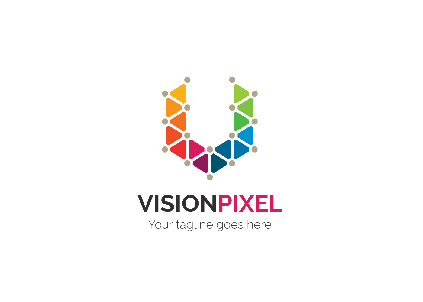 Vision Pixel Letter V Logo, a Branding & Logo Template by XpertgraphicD