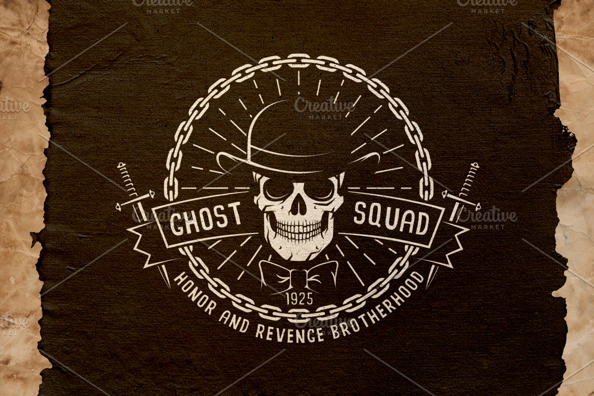 Ghost Squad Skull Logo, a Branding & Logo Template by Agor2012 shop