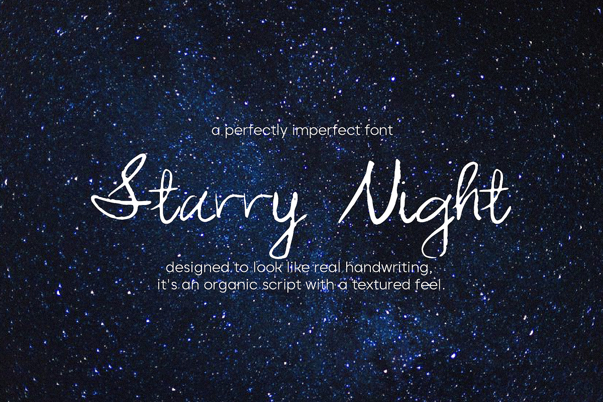 Starry Night Handwritten Font