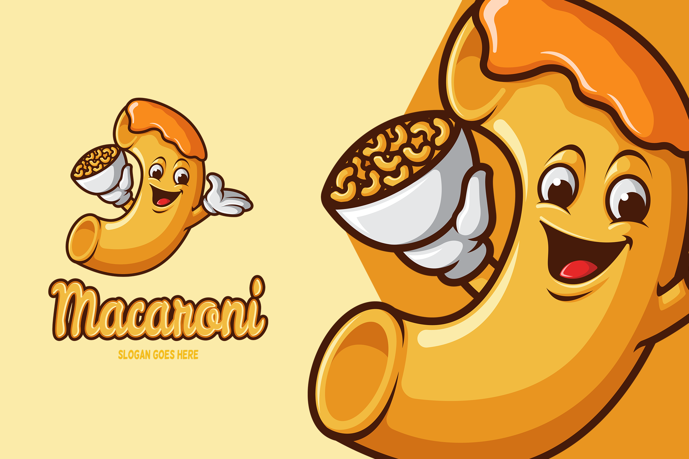Macaroni - Mascot Logo, a Branding & Logo Template by AQR Studio