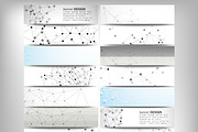 Headers set, science backgrounds | Technology Illustrations ~ Creative ...