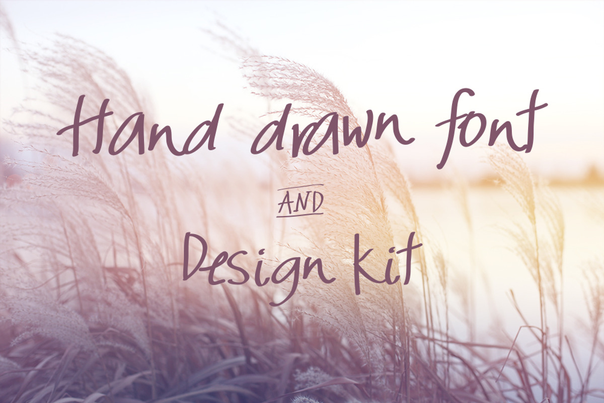 Hand drawn vector font, a Script Font by Olga Stanis