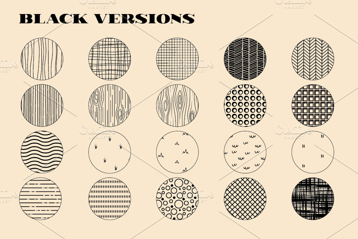 20 Illustrator Texture Patterns, a Brushes & More by Dandylyon Designs ...