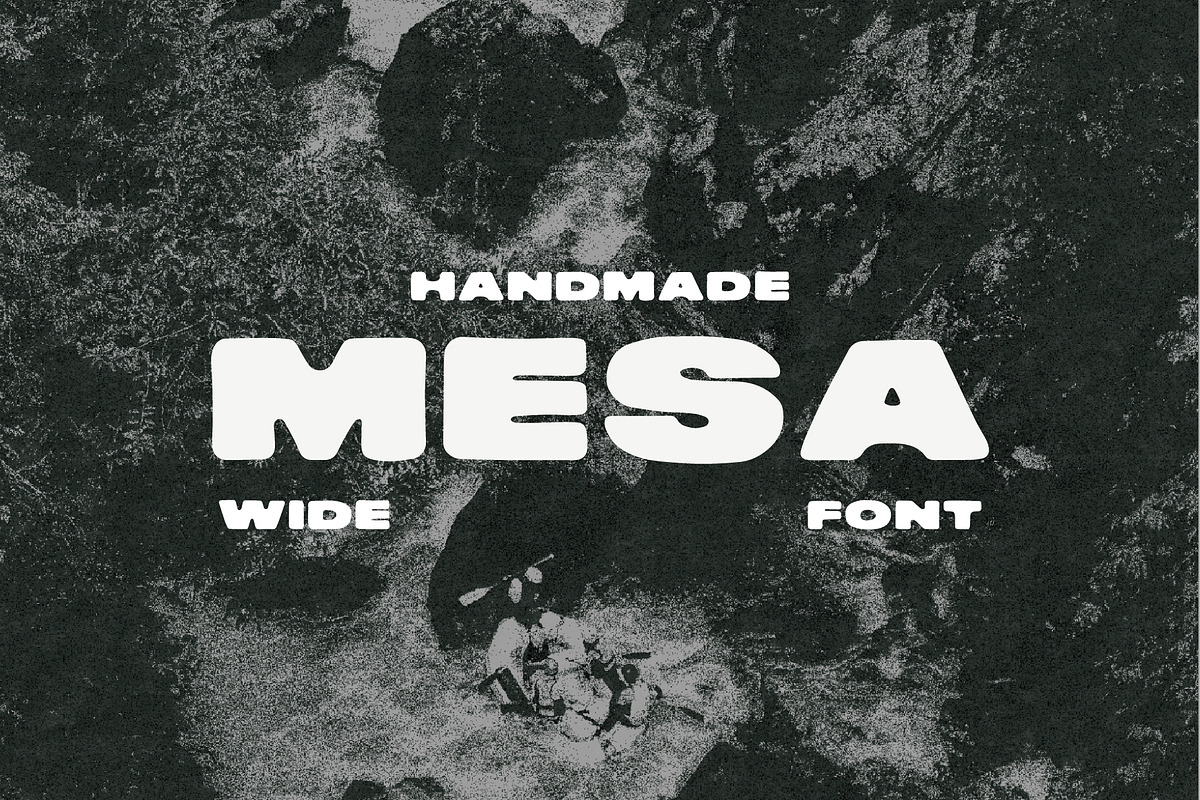 Mesa -Wide Bold Sans Serif Hand Made, a Sans Serif Font by Swatch Supply