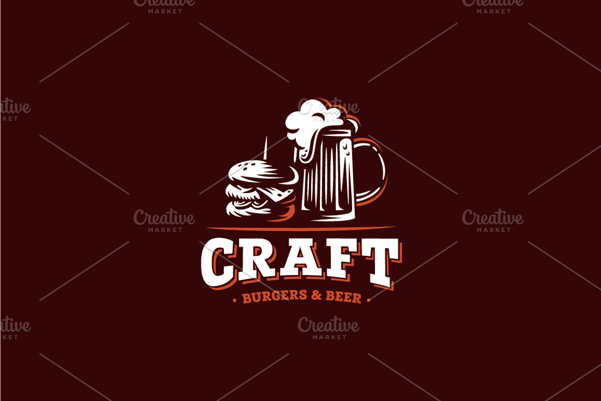 Craft burgers & beer, a Branding & Logo Template by Repa design bureau