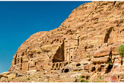 The royal tombs at petra unesco world heritage site featuring royal ...