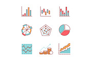 Business charts and data, an Outline Icon by Iconicbestiary