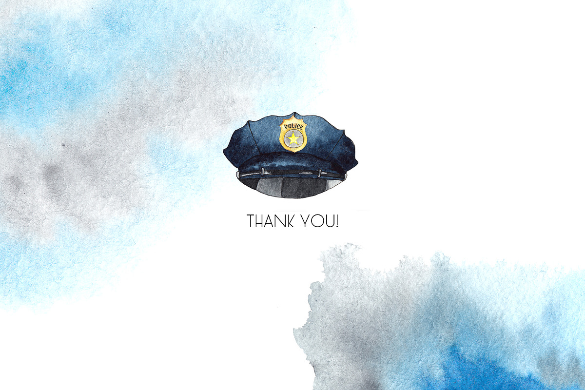Police. Watercolor collection, an Object Graphic by Ana-Sakuta