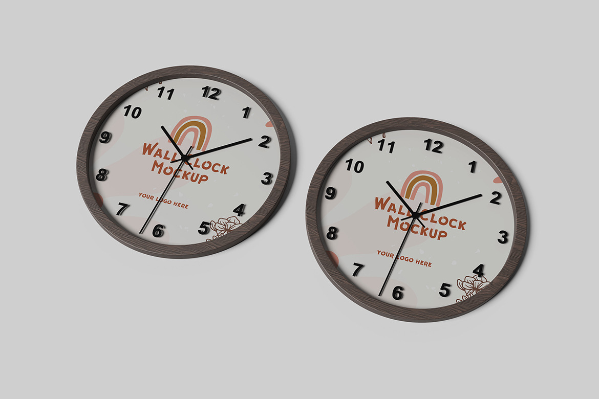 Wall Clock Mockup | Merchandise Mockups ~ Creative Market