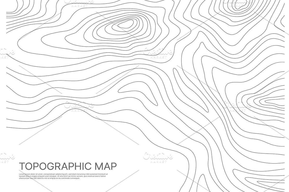 Topographic map, grid, texture, an Illustration by Vector Tradition