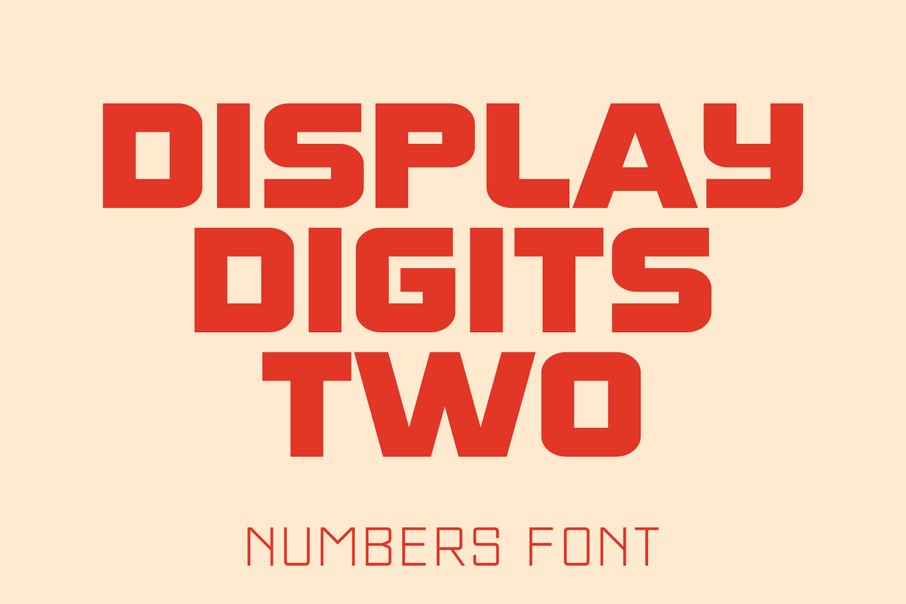 Display Digits Two Font, a Font by GG Design