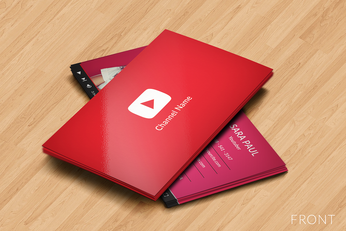 Youtuber Business Card | Creative Market