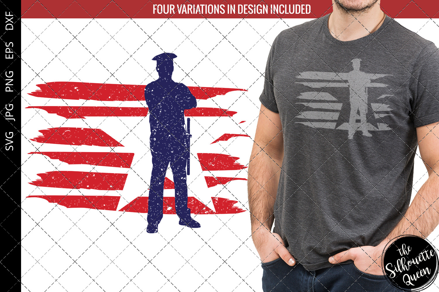 Cop flag svg, an Object Graphic by The Silhouette Queen