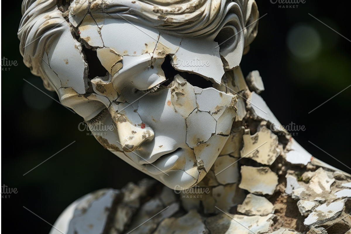 Historical Broken greek statue, an Object Illustration by Ylivdesign
