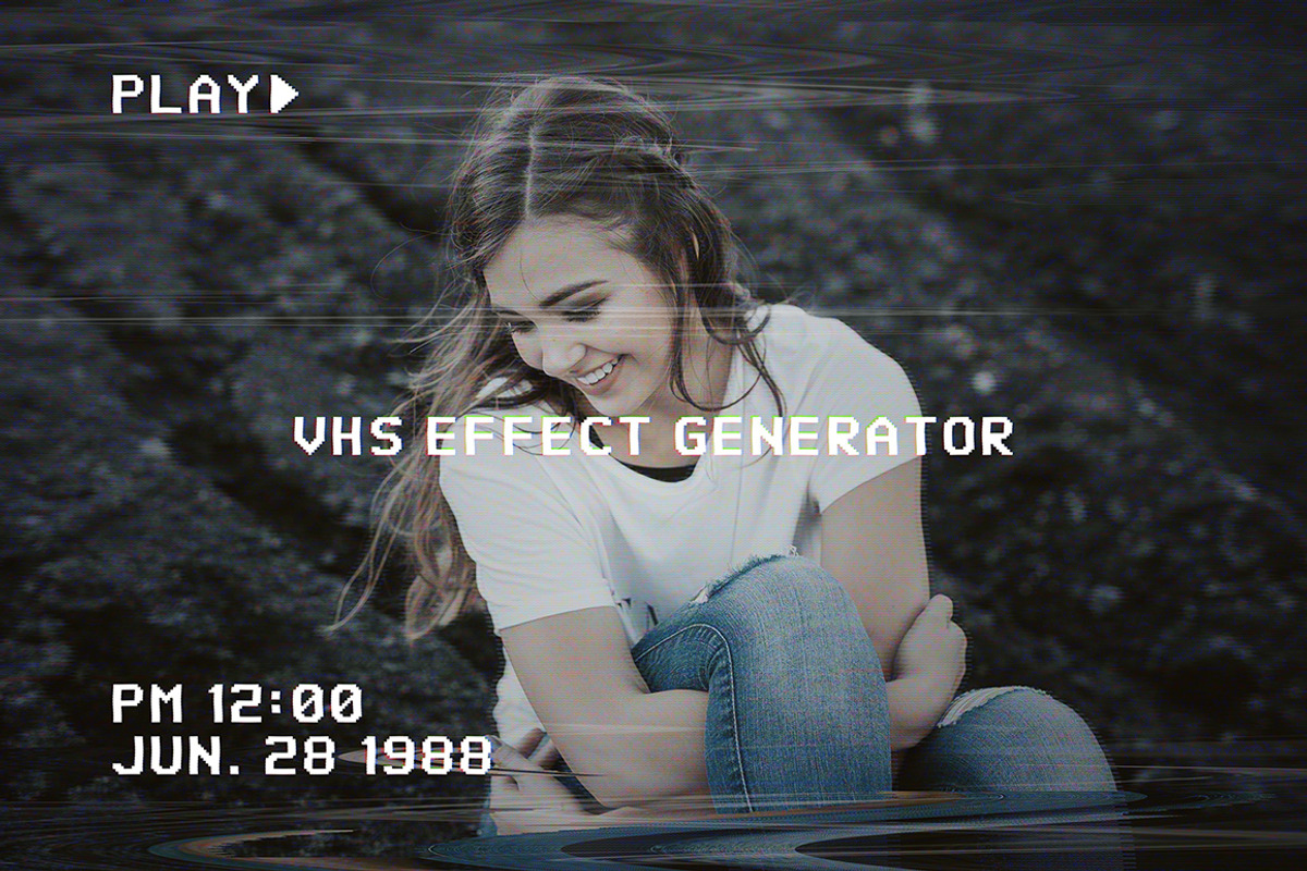 VHS Image Effect Generator, a Brushes & More by Medialoot